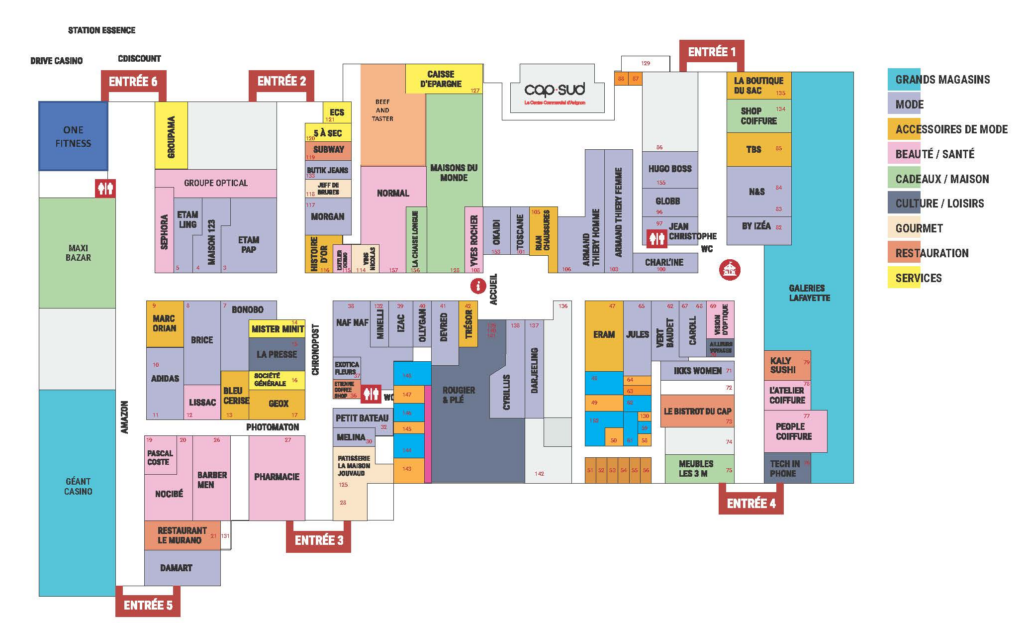 PLAN INTERACTIF - Cap sud